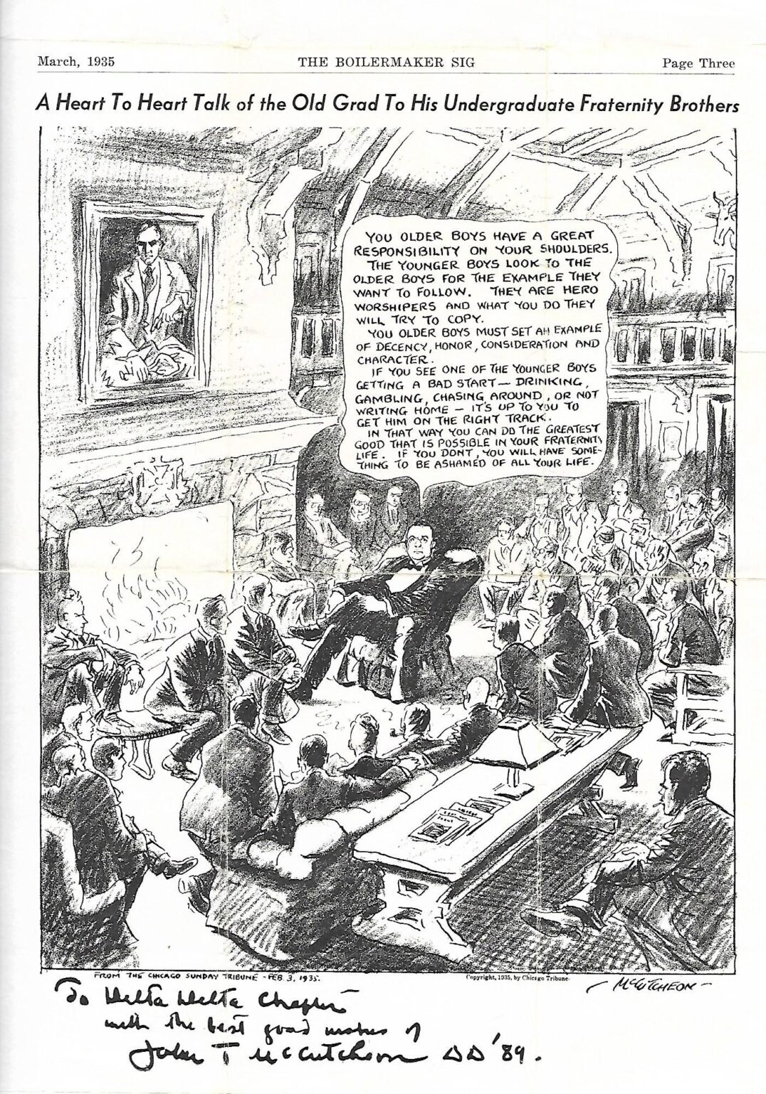 A Heart-to-Heart Talk of the Old Grad to His Undergraduate Fraternity ...